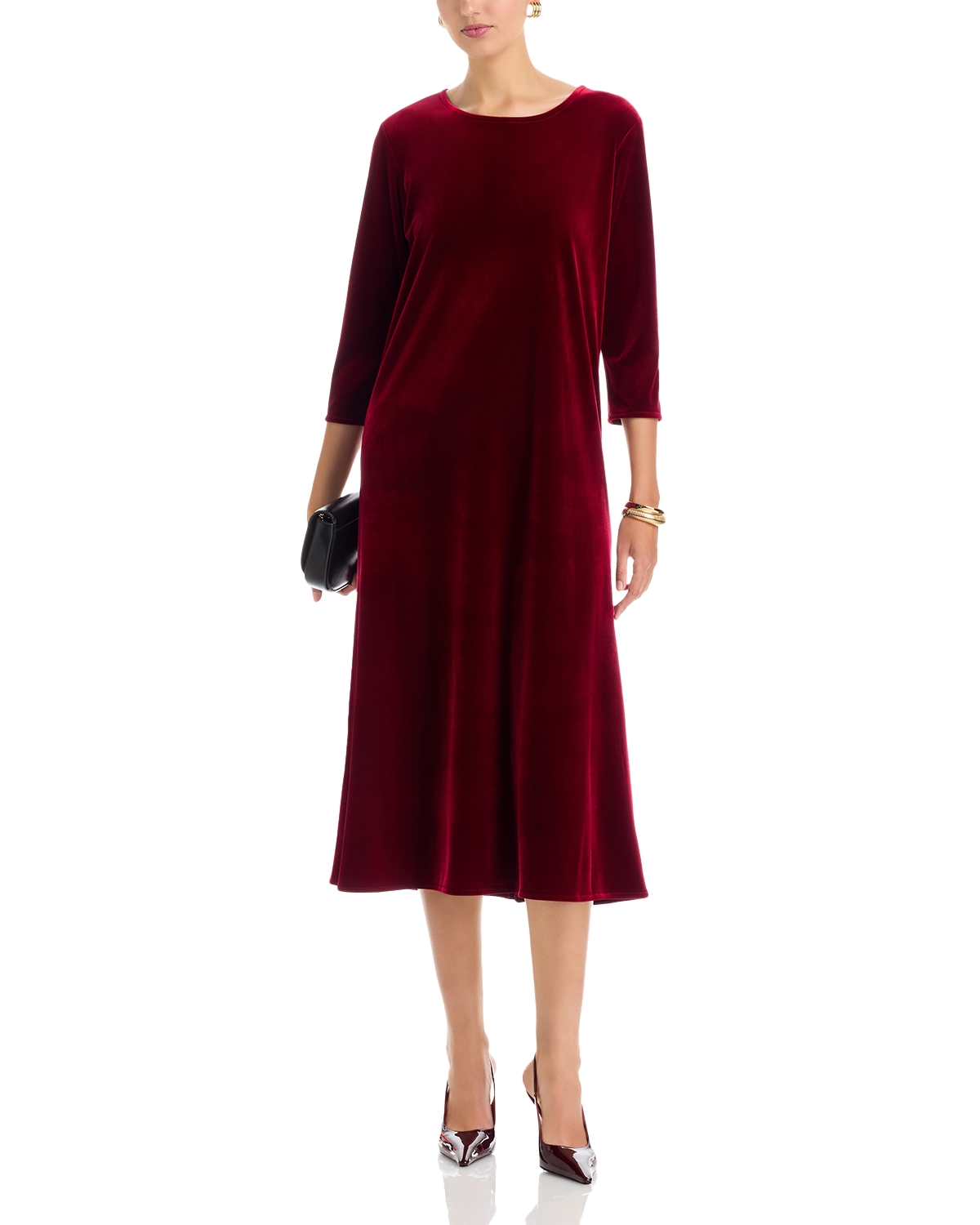 CAROLINE ROSE Caroline Rose Velvet A-Line Dress